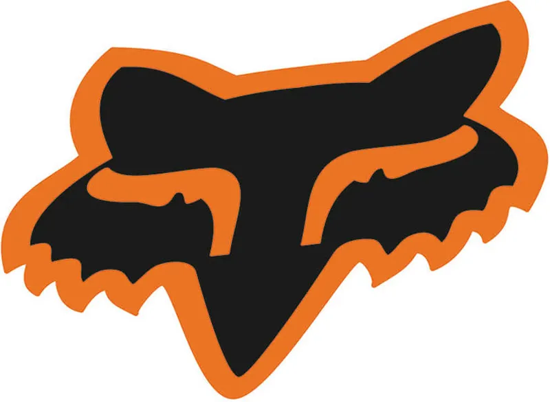 Fox Head 7-inch Sticker in Black/Orange
