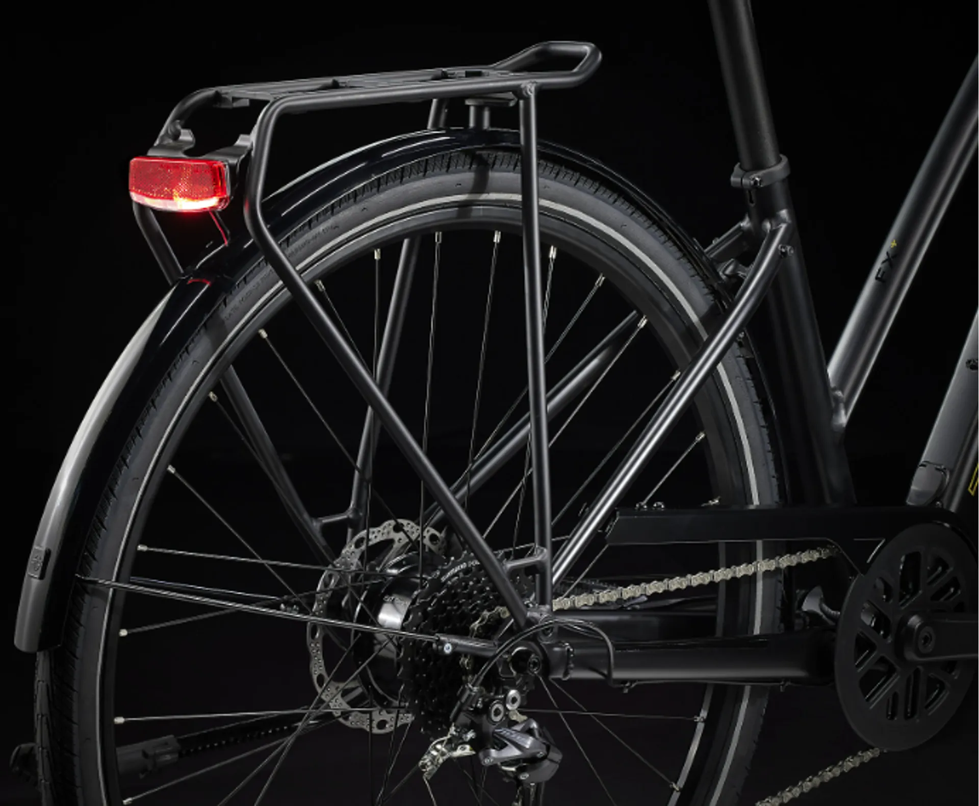 Trek Fx+ 2 Stagger Electric Hybrid Bike 2025 in Satin Black
