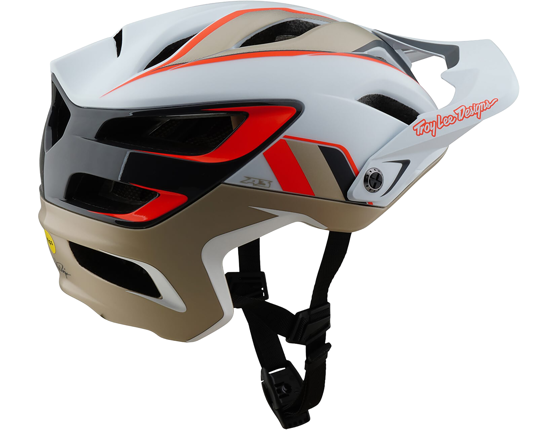 Troy Lee Designs A3 MIPS Helmet in Intake - White