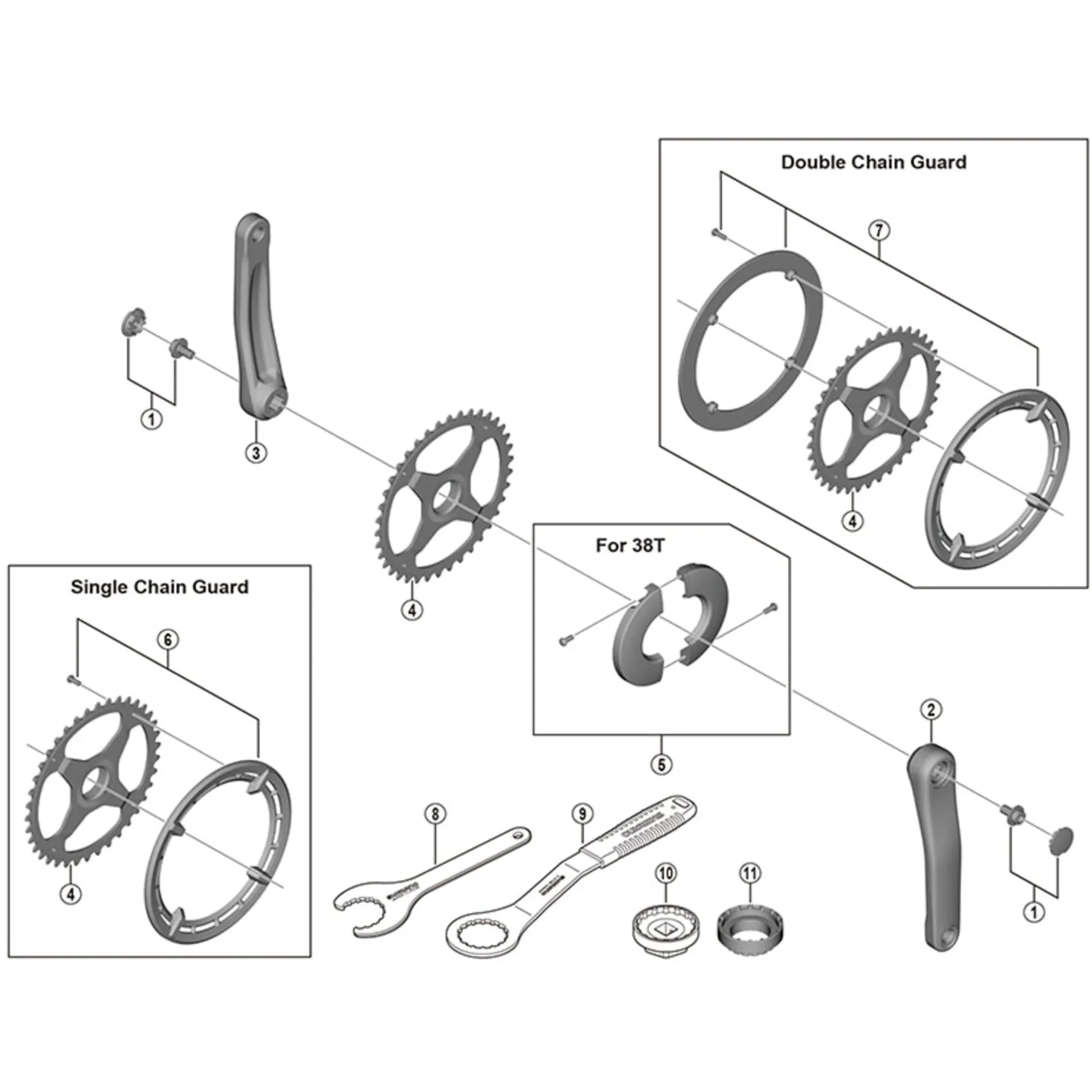 SHimano FC-E5000 crank arm fixing bolt