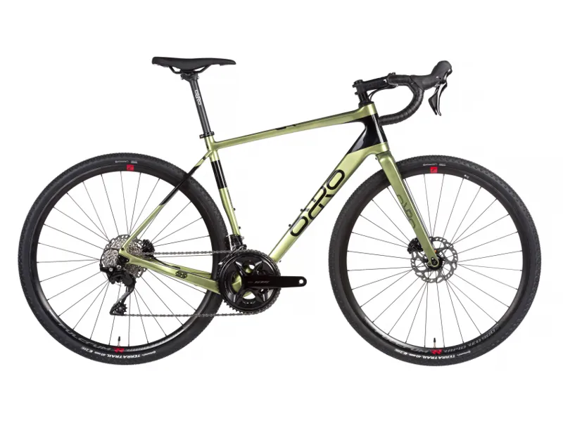 Orro Terra C R7100 105 RR9 Disc Carbon Gravel Bike 2023 in Metallic Green