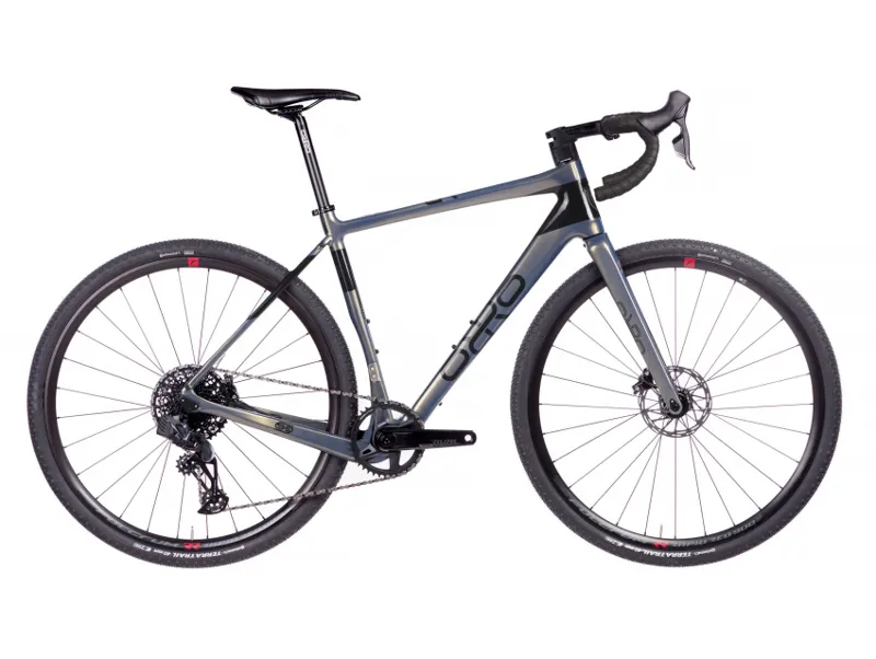 Orro Terra C Rival AXS XPLR Carbon Gravel Bike 2023 in Radiant Steel Gloss